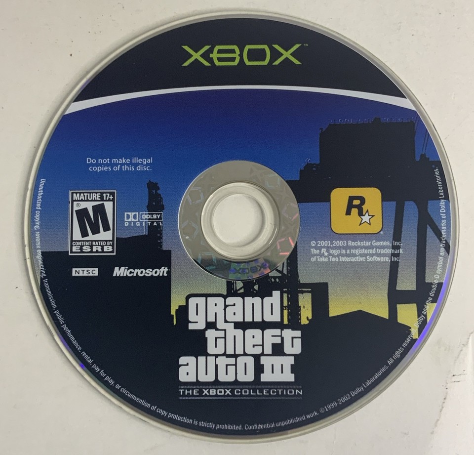GTA Grand Theft Auto 3 Xbox: Working- Disk only | eBay