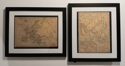AK, HI - Hand Colored Maps
