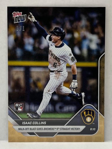 2025 Topps Now #545 Isaac Collins RC Milwaukee Brewers FoilFractor ...