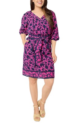Studio Park x Amy Stran Women's Textured Cotton Dress w Belt Berry | eBay