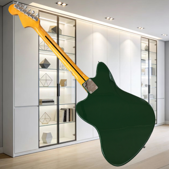 Reseda Green Jazzmaster Electric Guitar P90 Pickups Chrome Hardware ...