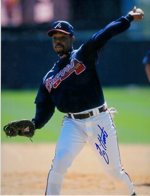 BRIAN HUNTER ATLANTA BRAVES ACTION SIGNED 8x10 | eBay