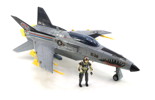 Vtg 1986 GI Joe Conquest X-30 Jet Airplane Vehicle ARAH W/ Slipstream ...