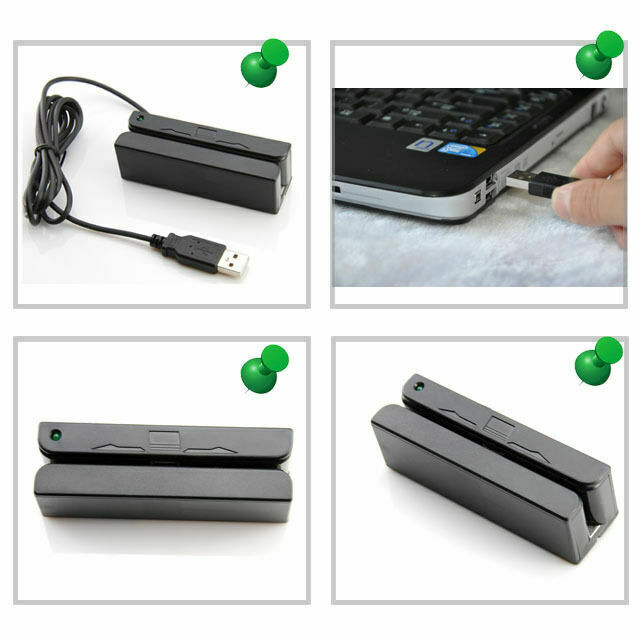 USB MSR Magnetic Stripe Card Reader Encoder Magstrip MSR90 US | eBay