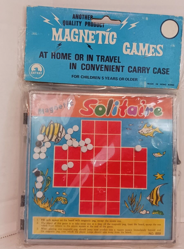 NOS Cathay Magnetic Travel Game Solitaire in Convenient Carrying Case ...