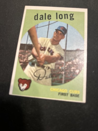 1959 Topps Baseball Card #414 Dale Long Chicago Cubs NmMt Free Shipping ...