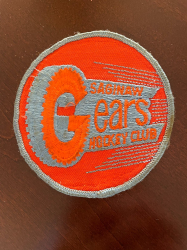 1970's Saginaw Gears IHL Hockey Embroidered Logo Patch - 3 3/4 ...