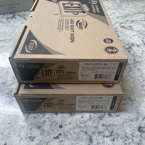 Lithonia EXR EL M6 Contractor Select LED Backup Battery Exit Emergency ...