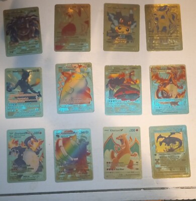 golden pokémon cards( golden rainbow cards to) no scam (vmaxs, v,Dx ,ex ...
