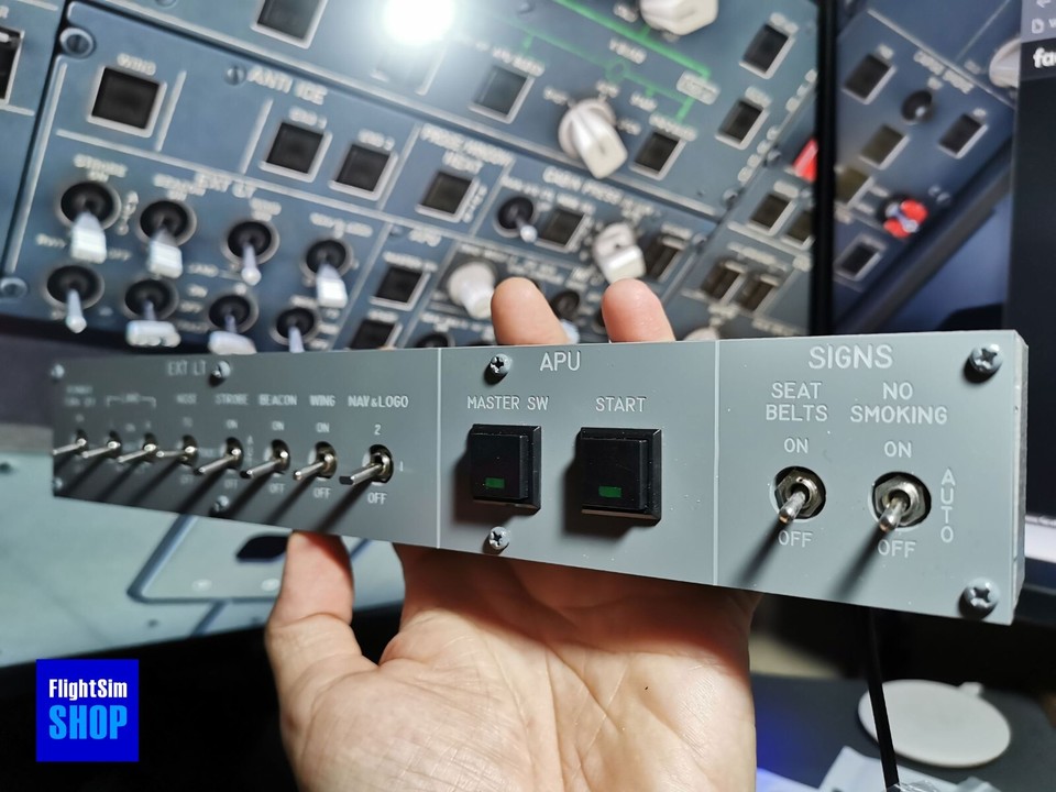 A319/320/321 Fenix/FBW External Lights, APU, and SIGNS Lights Panel for ...