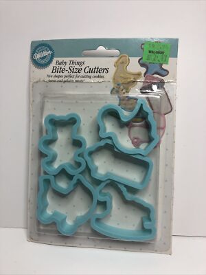 Wilton Baby Things Bite-Size Cookie Cutter Set of 5, Vintage 1995 New ...