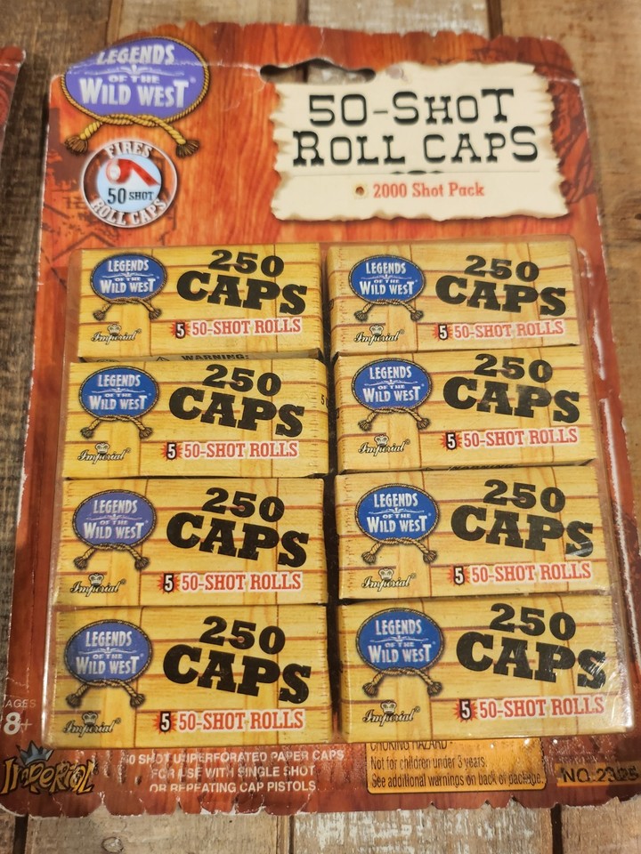Legends of the Wild West 50 Shot Rolls/4000 Caps 250 In Each Box New ...