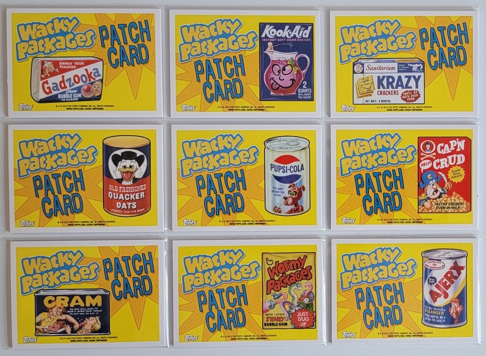 2011 TOPPS WACKY PACKAGES ANS8 RARE PATCH SET OF 9 NM/MT | eBay