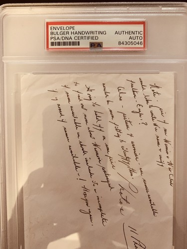 Whitey Bulger Handwriting On Envelope - PSA/DNA Certified, Mafia ...