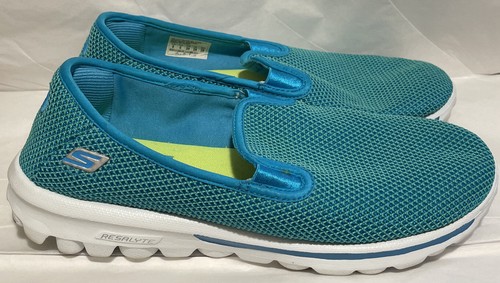 Skechers Women's Size 9 Memory Form Fit Foam Go Walk Turquoise Blue ...