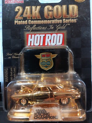 Racing CHAMPIONS 1/64 24K Gold Hot Rod Magazine Anniversary Studebaker ...