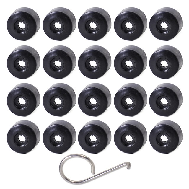 20x Wheel Lug Bolt Center Nut Covers Caps for VW Jetta Golf Polo ...