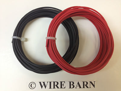 BLACK AND RED 14 GAUGE TXL AUTOMOTIVE HIGH TEMP - 25 FEET EACH COLOR ...