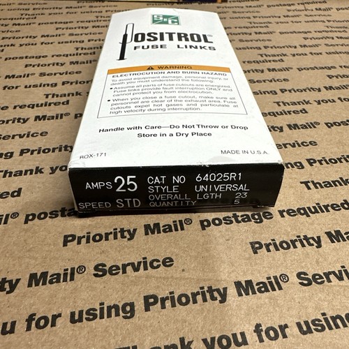 Five (5) S&C Positrol Fuse Links 50AMP 64025R1, Standard 23 Long, NOS ...