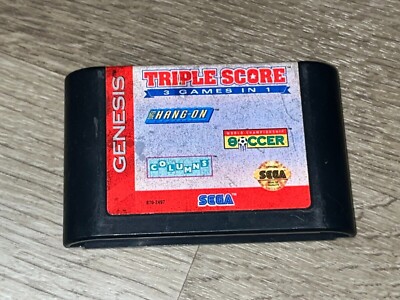 Triple Score 3 Games in 1 Sega Genesis Cleaned & Tested Authentic | eBay