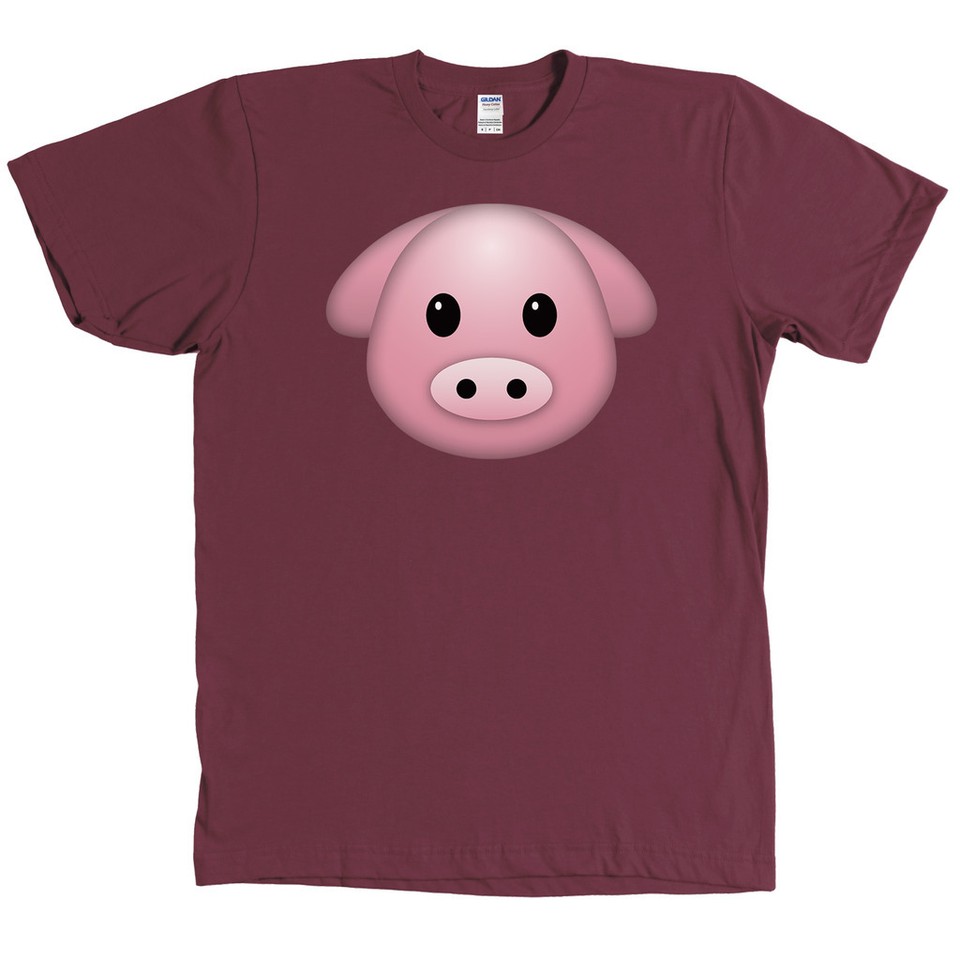 Pig Face Emoji Character Shirt Funny Tee - NEW WITH TAGS - MANY COLORS ...