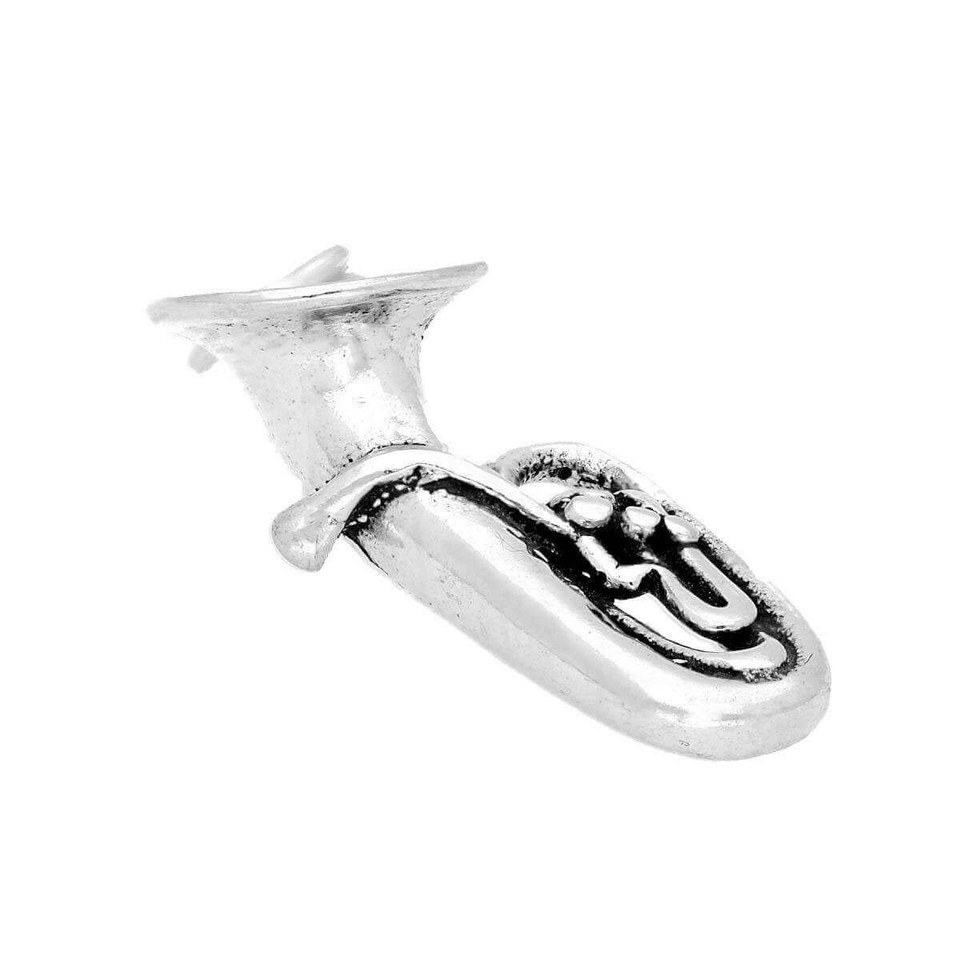 Tuba Music Instrument 3D 925 Solid Sterling Silver Charm Pendant MADE ...