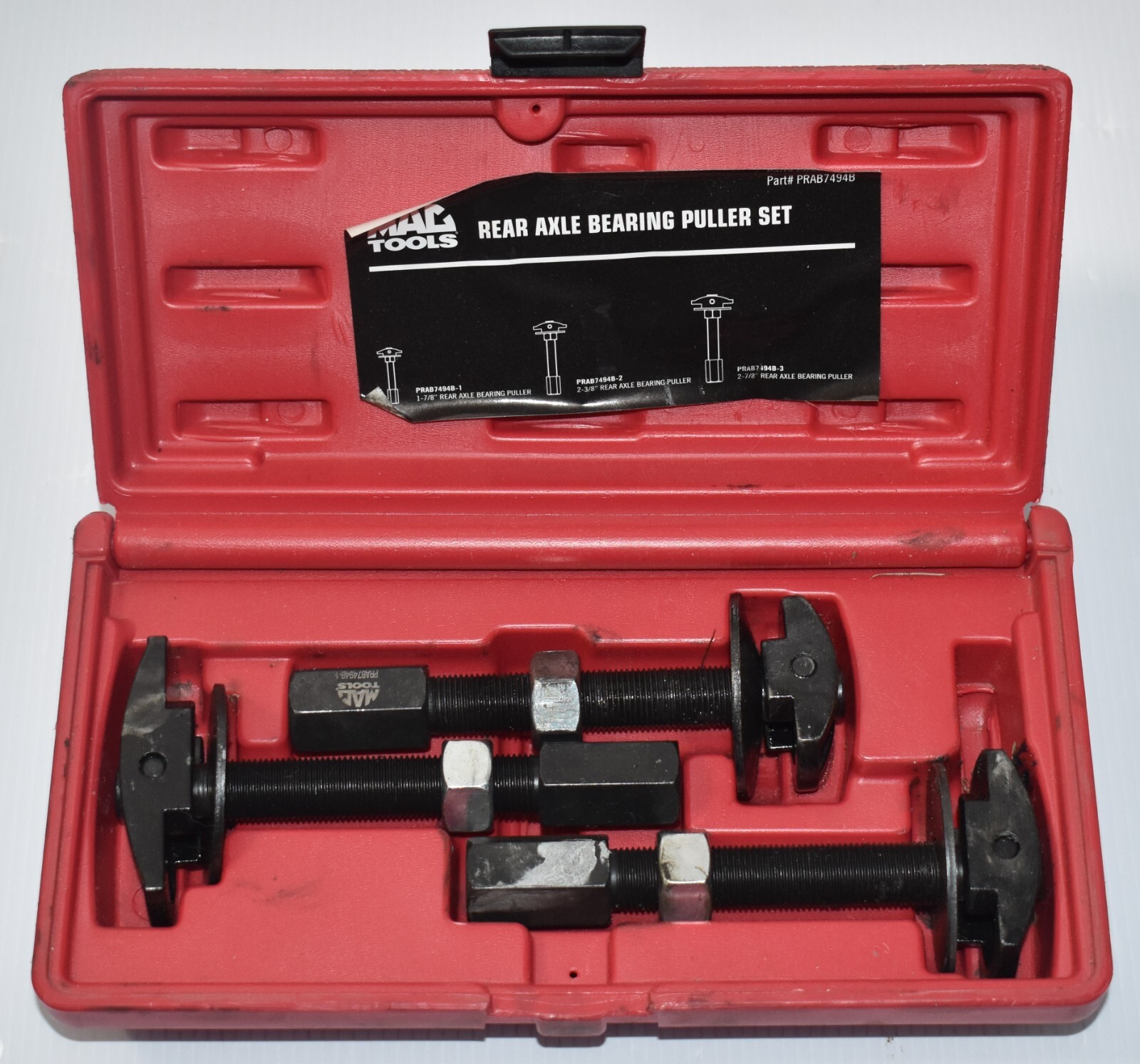 MAC Tools PRAB7494B 3-Pc Rear Axle Bearing Puller Set - Free US ...