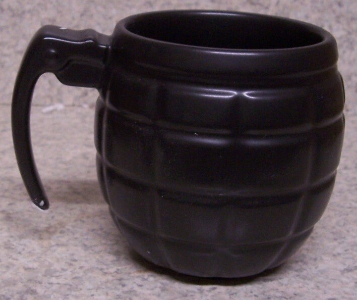Coffee Mug Simulated Pineapple Hand Grenade Gray NEW 15 ounce cup with ...