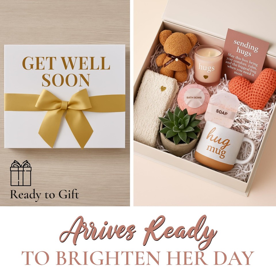 Get Well Soon Gift Baskets for Women - After Surgery Recovery Care ...
