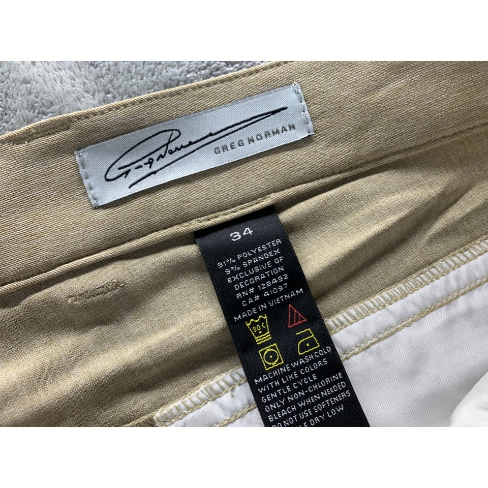 NWT Greg Norman Golf Shorts Mens Sz 34 Flat Front Performance Casual ...