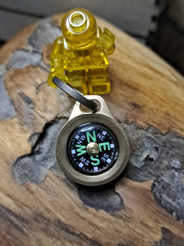 Mini EDC Minimalist Keychain Compass w/Titanium Keyring | eBay