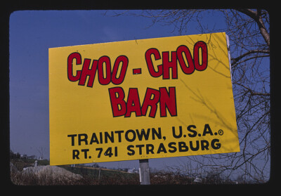Choo Choo Barn billboard Route 23 near Blue Ball Pennsylvania 1980s Old ...
