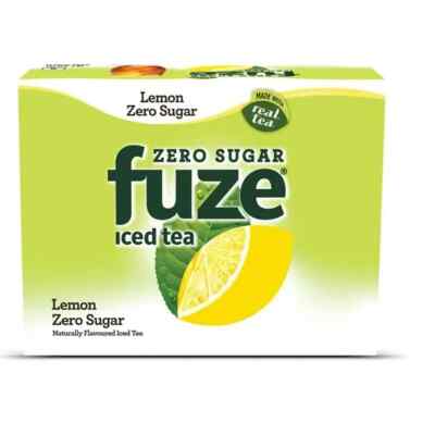 12 Cans Of Fuze Zero Sugar Iced Tea Lemon Flavor 341ml Each | eBay
