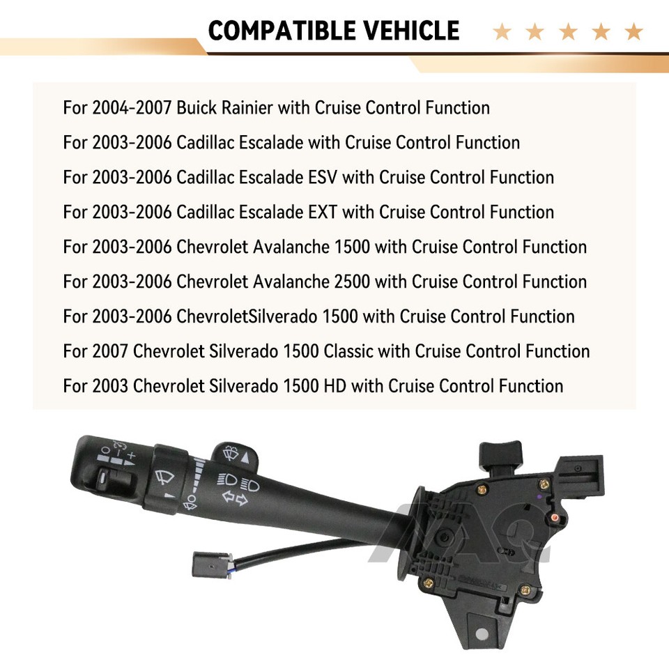 12450067 Turn Signal Switch For 2003-2006 Chevrolet Silverado 1500 2500 ...