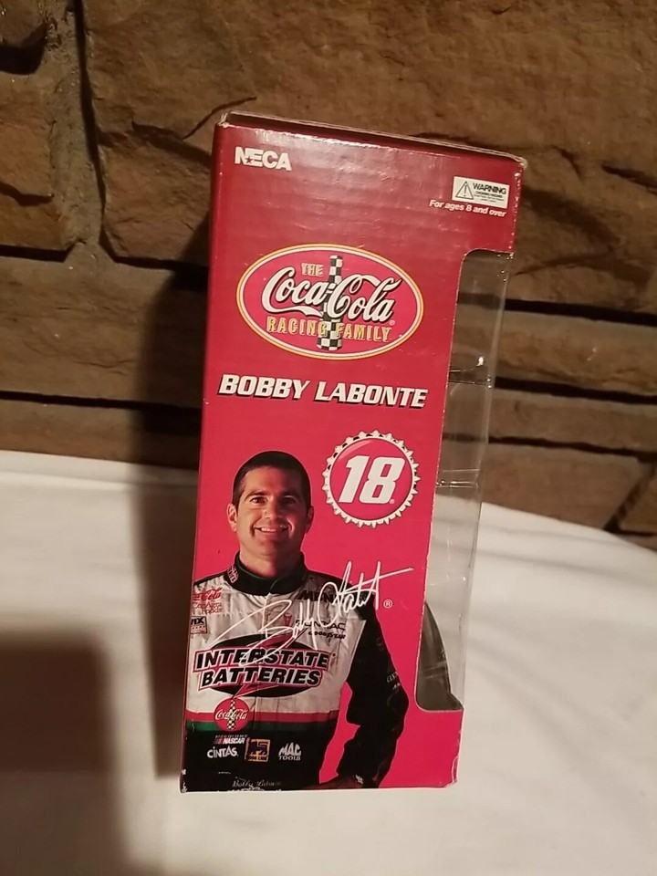 2002 Bobby Labonte Coca-Cola Coke Race Car Driver NECA NASCAR Figure ...