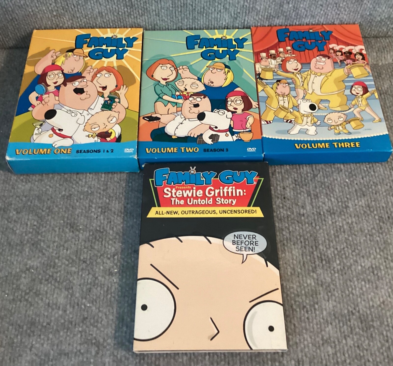 Family Guy DVD Box Sets Vol. 1 -21 episodes) , Vol. 2 -21 Episodes) Vol ...