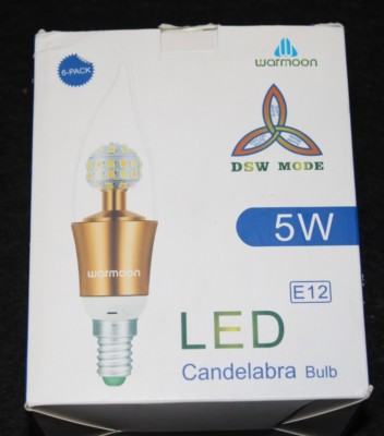 Warmoon LED Candelabra Bulb,DSW Mode 3 illuminating Colors Setting E12 ...