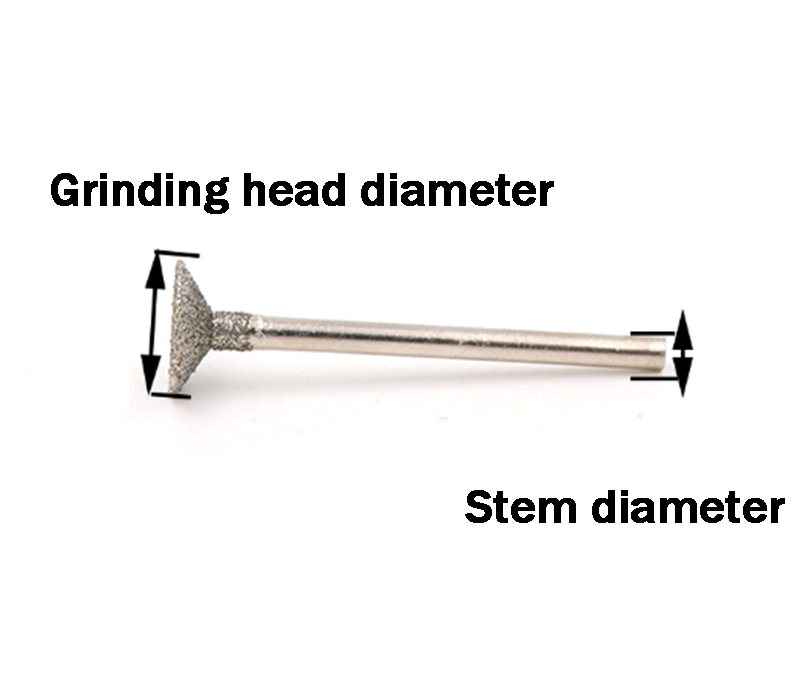 1pcs 3-12mm NAIL HEAD SHAPE Diamond Grinding Heads Bit Lapidary Tools ...