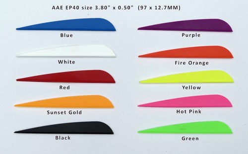 Archery Plastic vanes for arrows 36 off AAE EP40 Plastifletch *SALE ...