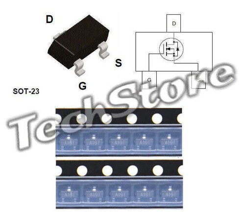 N.10pz AO3401 P-Channel MOSFET 30V 4A SOT-23 SMD | eBay