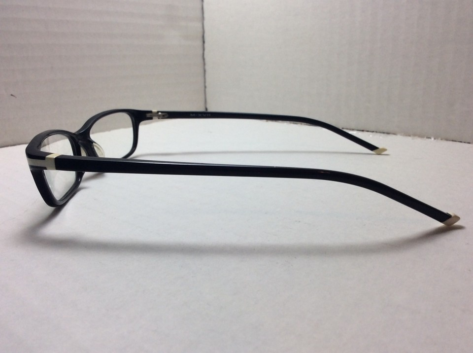 Women's Designer Eyeglasses FRAMES M-XVII Black/White 48[]15 130 | eBay