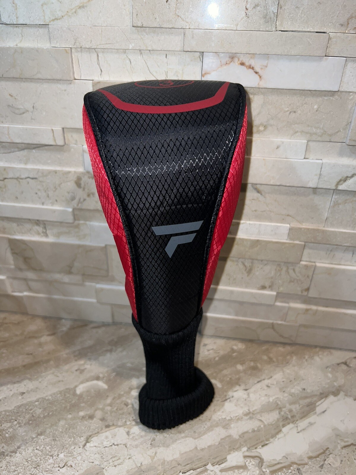 Top Flight #3 Fairway Wood Golf Club Head Cover Black/Gray/Red | eBay