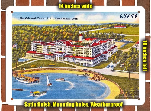 Metal Sign - Connecticut Postcard - The Griswold, Eastern Point, New ...
