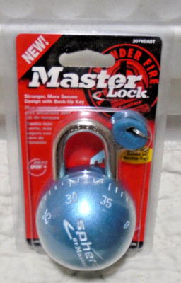 Master Lock Sphero Combination Lock Smooth Spin Padlock 2076DAST Blue W ...