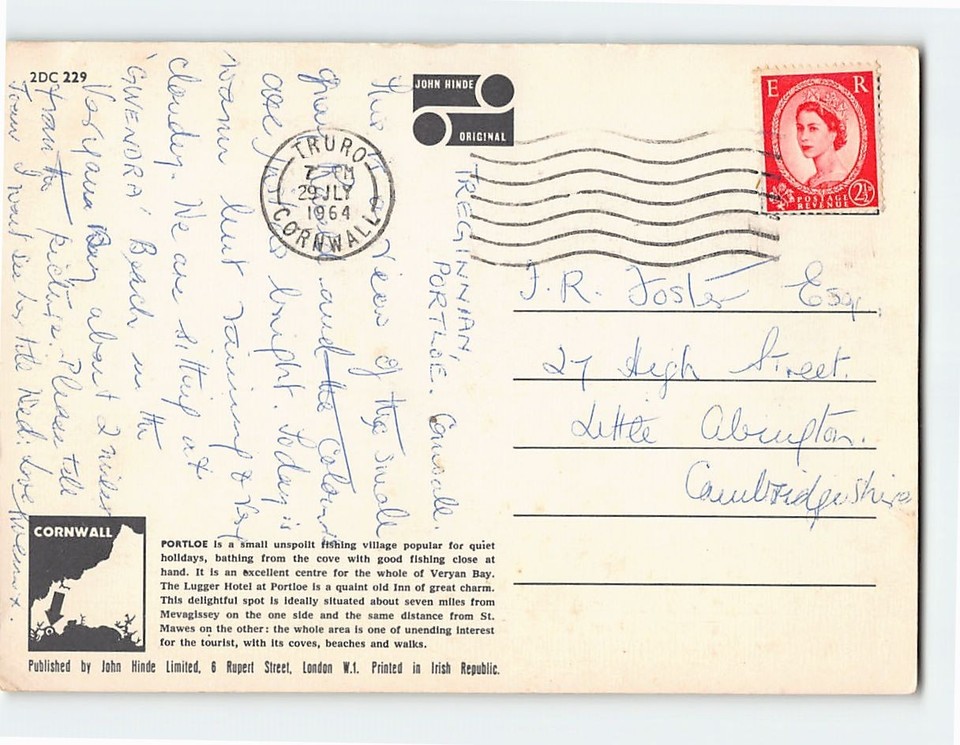 Postcard Scene in Portloe Cornwall England | eBay