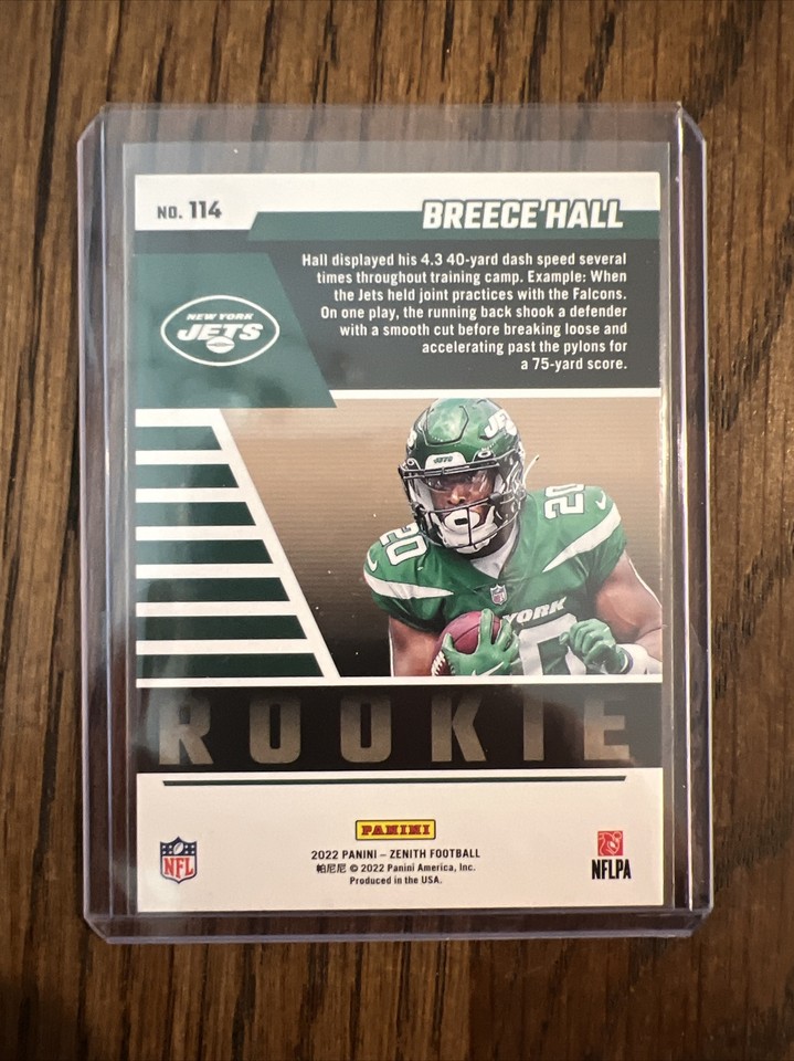 2022 Panini Zenith Breece Hall Rookie Card Base #114 | eBay