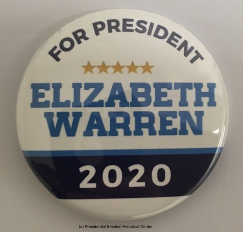 For President 2020 Elizabeth Warren Light blue Campaign Button (WARREN ...