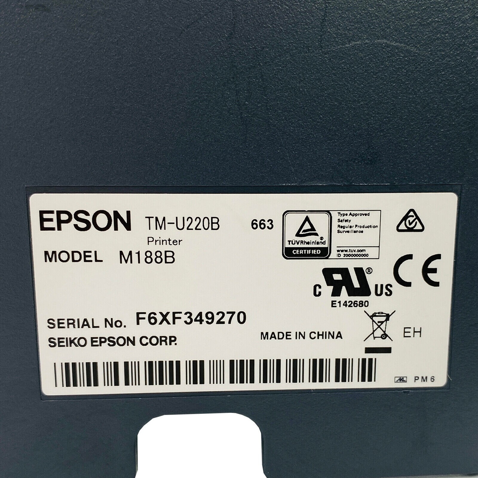 LOT OF 5 Epson TM-U220B Dot Matrix POS Receipt Printer Serial No AC ...