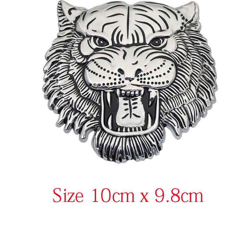 1x Metal Tiger Face Logo Emblem Retro Badge 3D Motorcycle Accessories ...