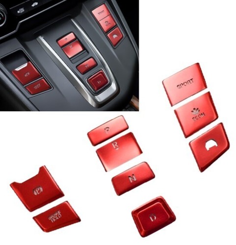 9x Red Aluminum Console Gear Shift Button Trim Cover Fits 17-22 CRV CR ...